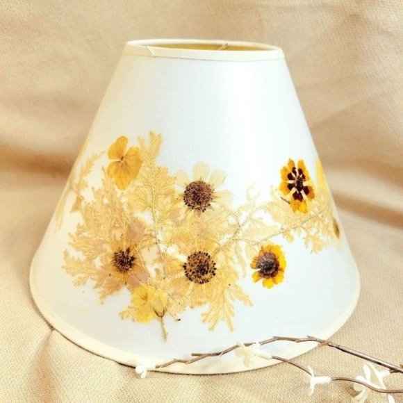 No brand / Not sure | Other | Vintage Pressed Flowers Lamp Shade | Poshmark